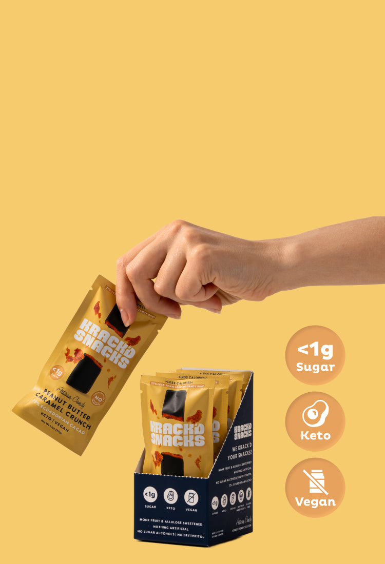 Krack'd Snacks - Keto Candy (No Added Sugar, Diabetic-Friendly, Vegan)